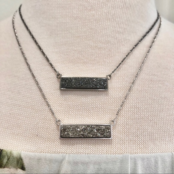 Marcie Moran | Jewelry | Nwt Marcie Moran Black Drusy Pendant Necklace ...